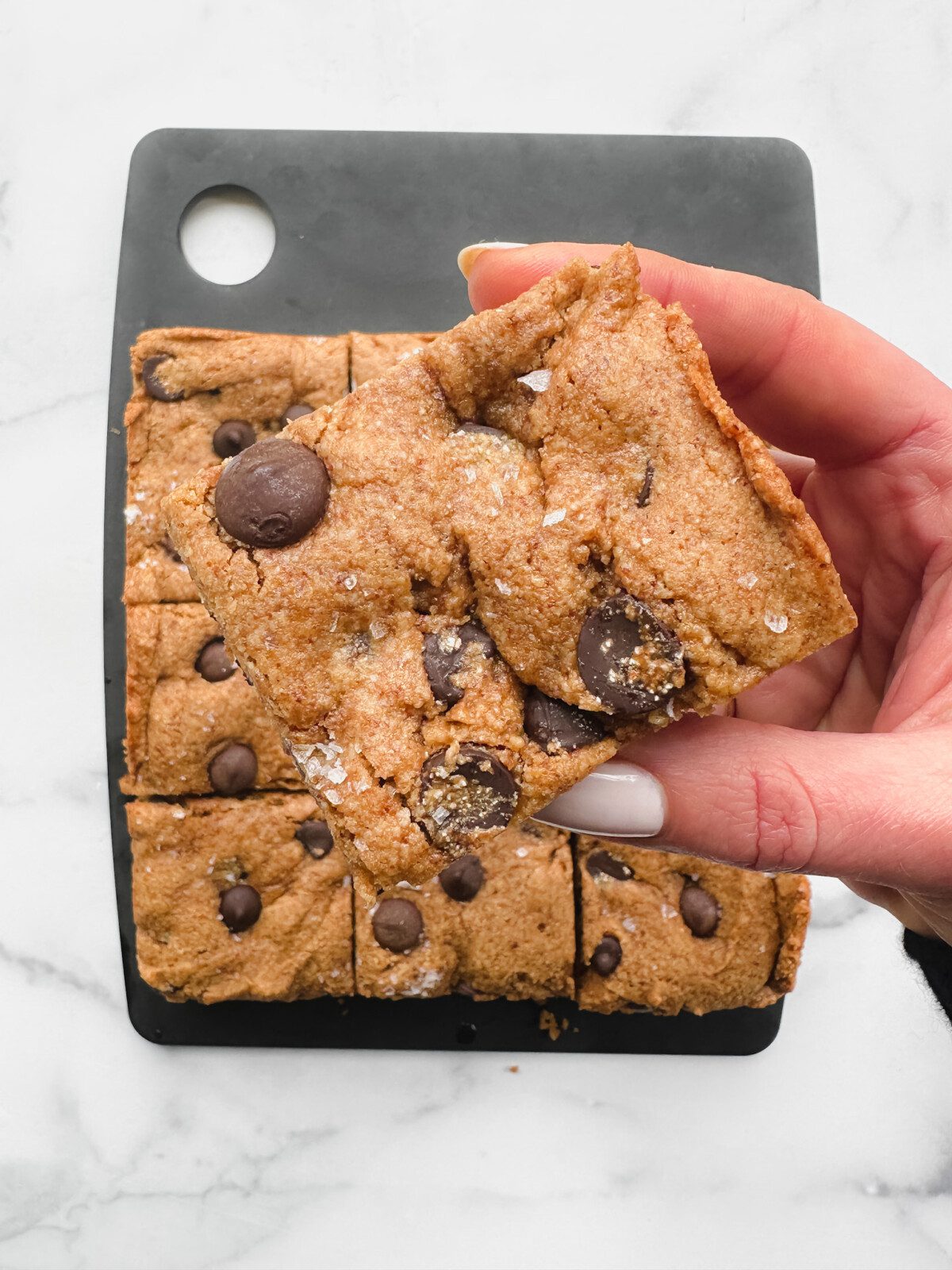 Salted Chocolate Chip Blondies