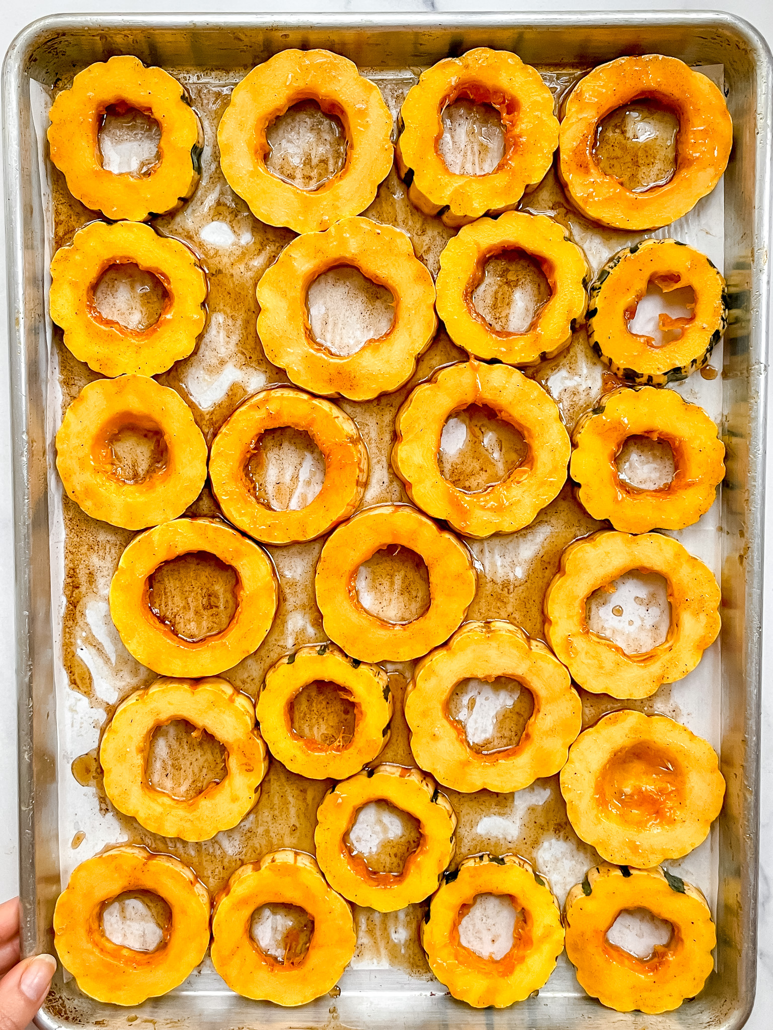 Roasted Delicata Squash with Cinnamon Maple Butter