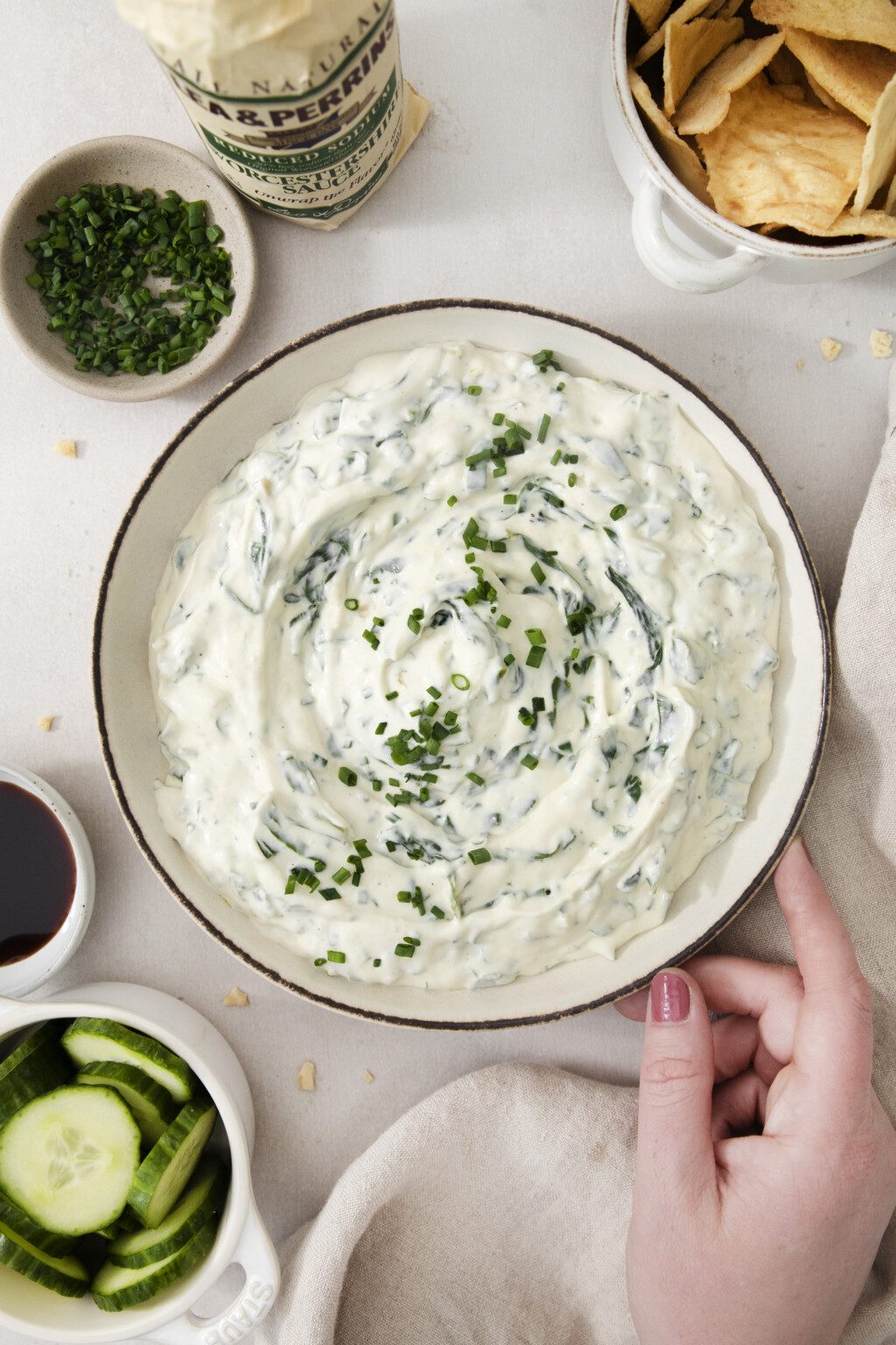 Swiss Chard Garlic Yogurt Dip - Kathleen Ashmore